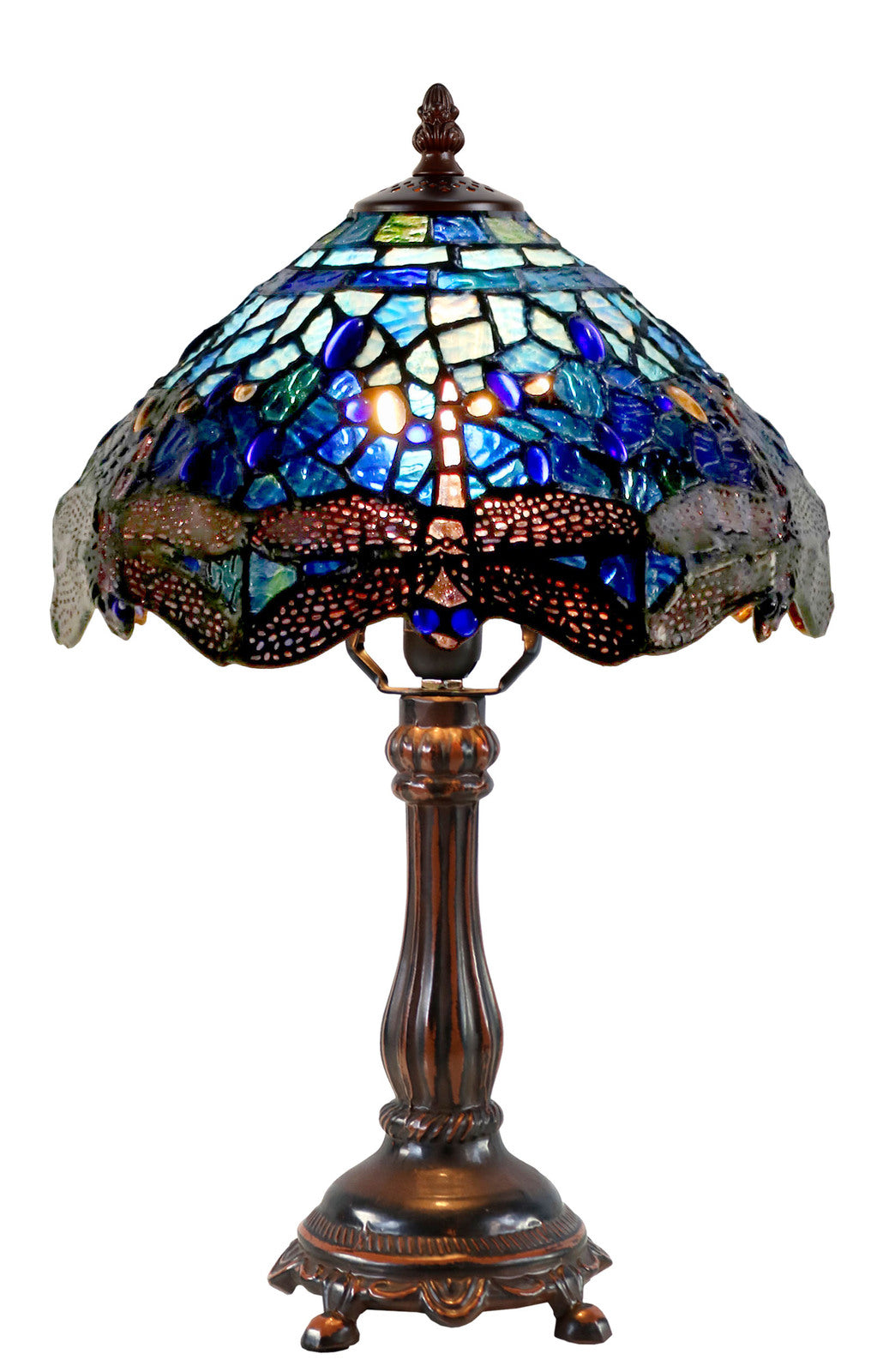 Dragonfly Table Lamp - Mosaic Stained Glass - Leadlight ⋆ Spend With Us ...
