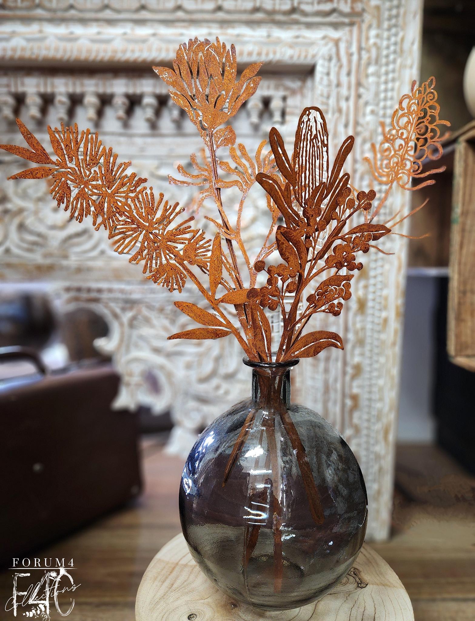 6PC RUSTY AUSTRALIAN FLOWER STAKE SET ⋆ Spend With Us - Buy From a Bush ...