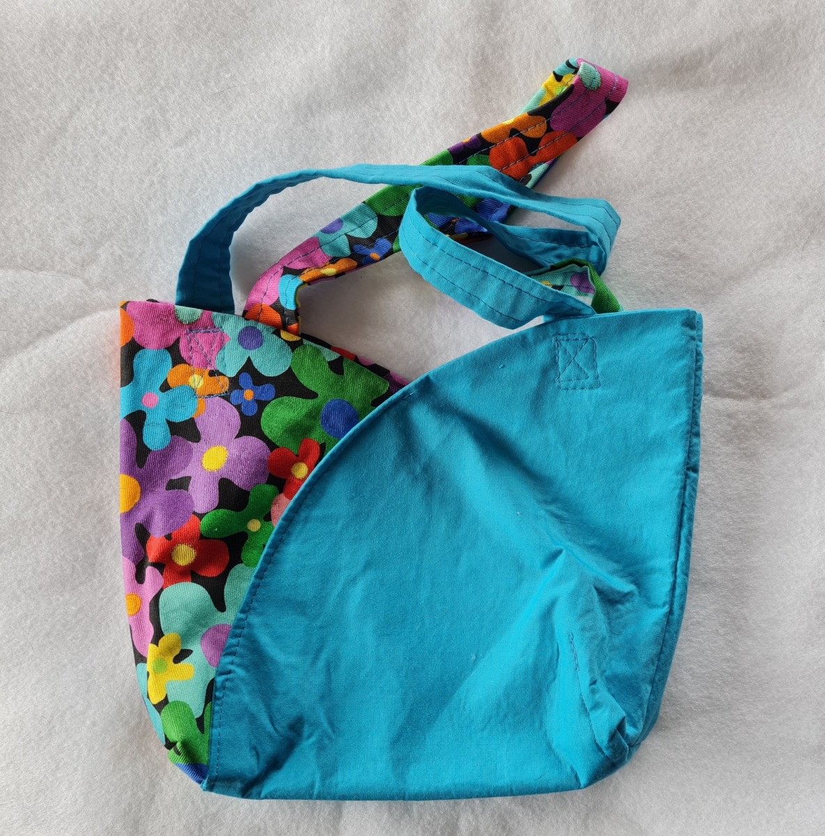 Handmade reusable bag - bright flower print ⋆ Spend With Us - Buy From ...