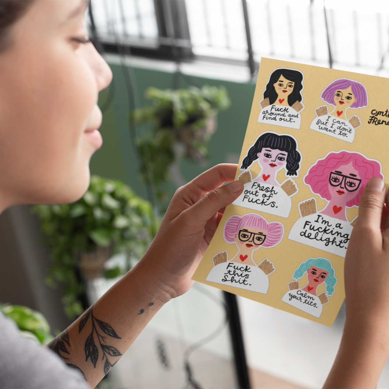 Sweary Affirmations Sticker Set ⋆ Spend With Us - Buy From a Bush Business
