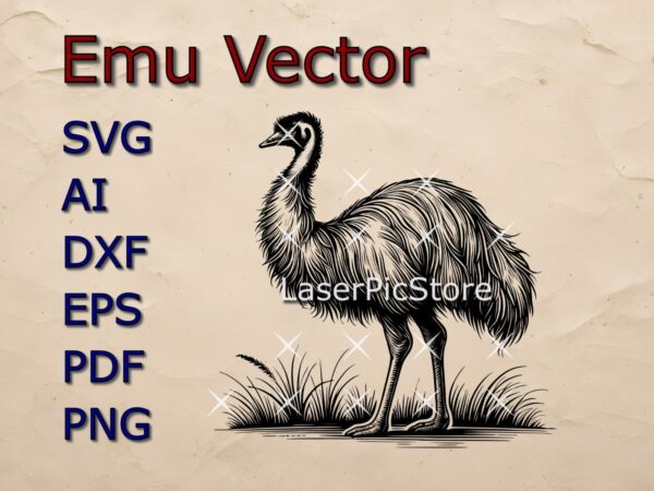 Emu Vector File ⋆ Spend With Us - Buy From a Bush Business