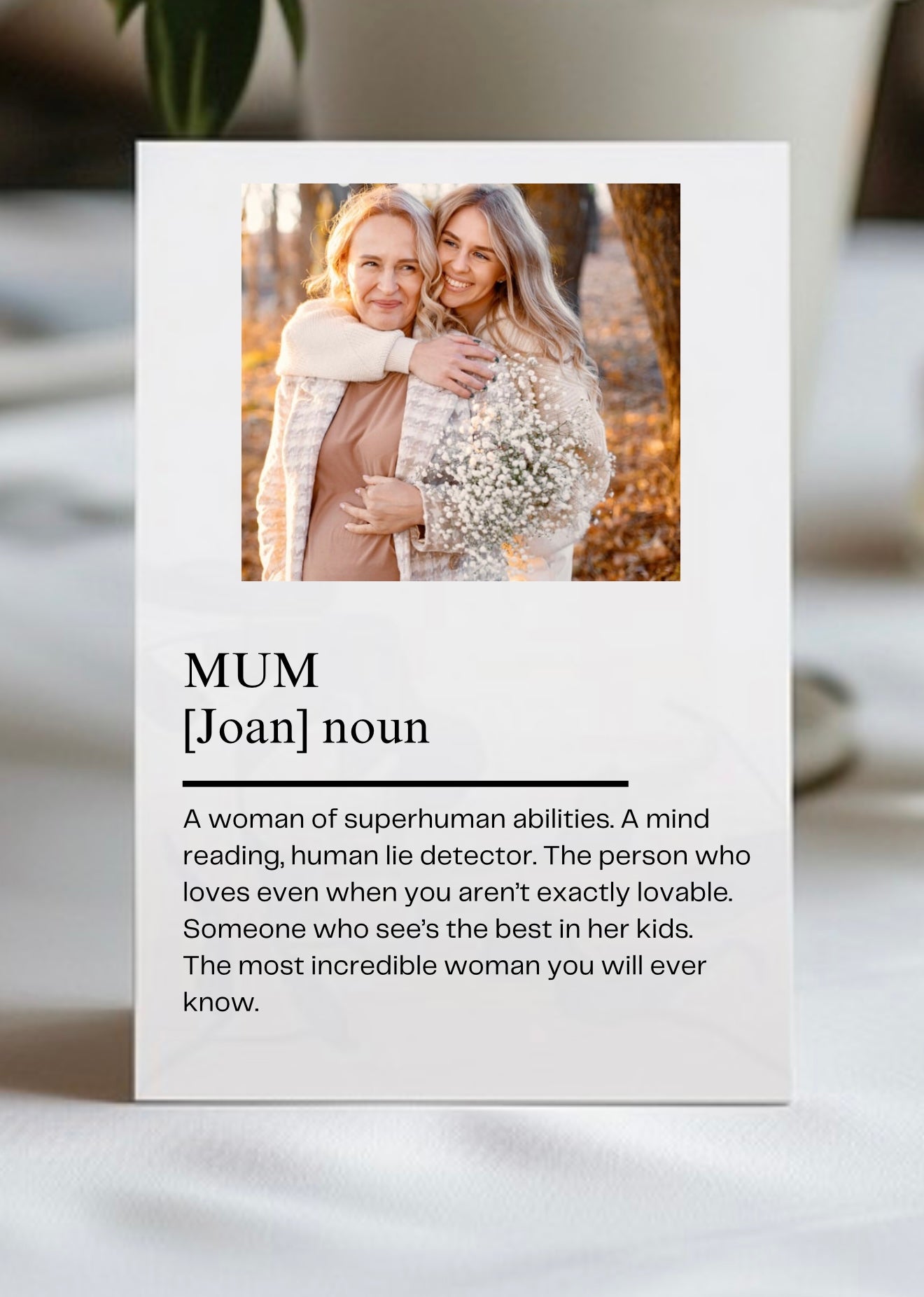 Woman’s Definition plaque ⋆ Spend With Us - Buy From a Bush Business