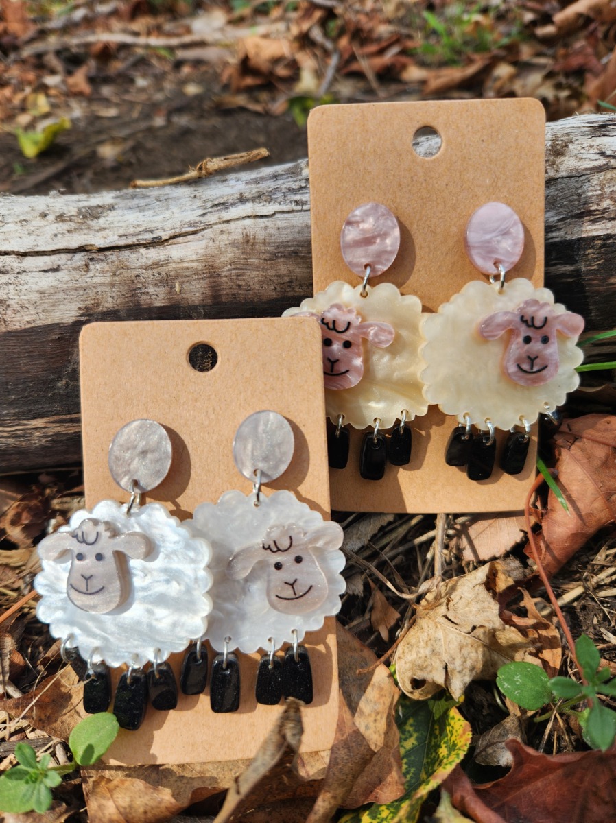Barraba the sheep dangle earrings ⋆ Spend With Us - Buy From a Bush ...