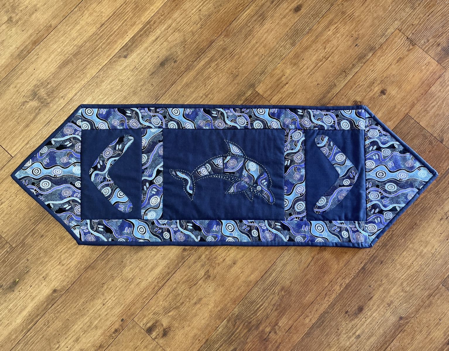 Hand Made Table Runner ~ "Indigenous with Dolphin" ⋆ Spend With Us ...