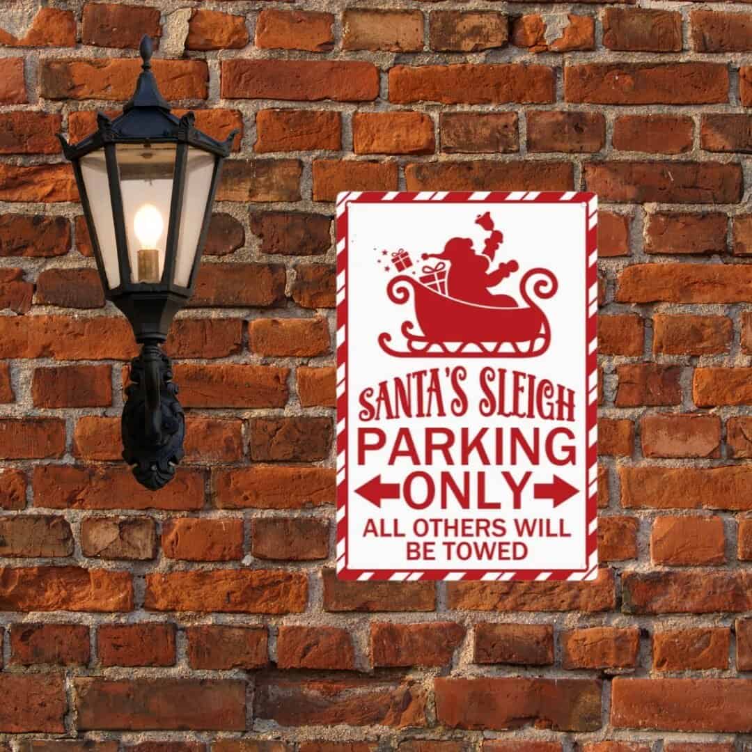 Santa's Sleigh Only Metal Sign - White Mango’s Personalised Letters ...