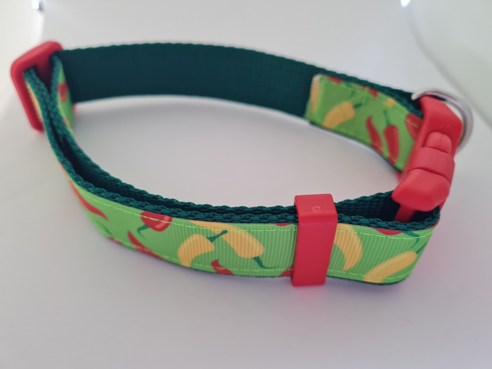 Chilli print adjustable dog collar medium size ⋆ Spend With Us - Buy ...