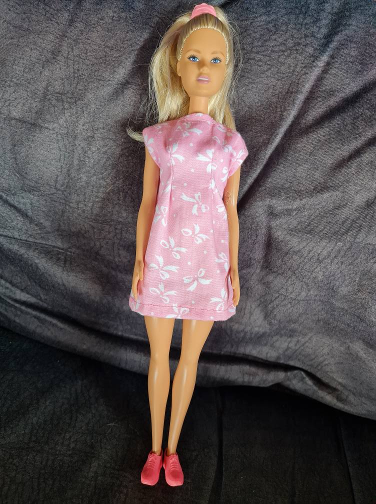 Barbie doll clothes - pink dress with white bows ⋆ Spend With Us - Buy ...