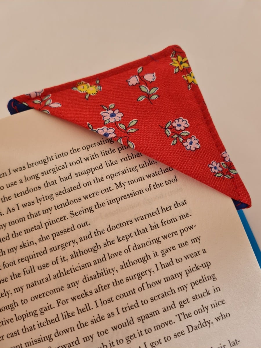 Red flower print bookmark page saver ⋆ Spend With Us - Buy From a Bush ...